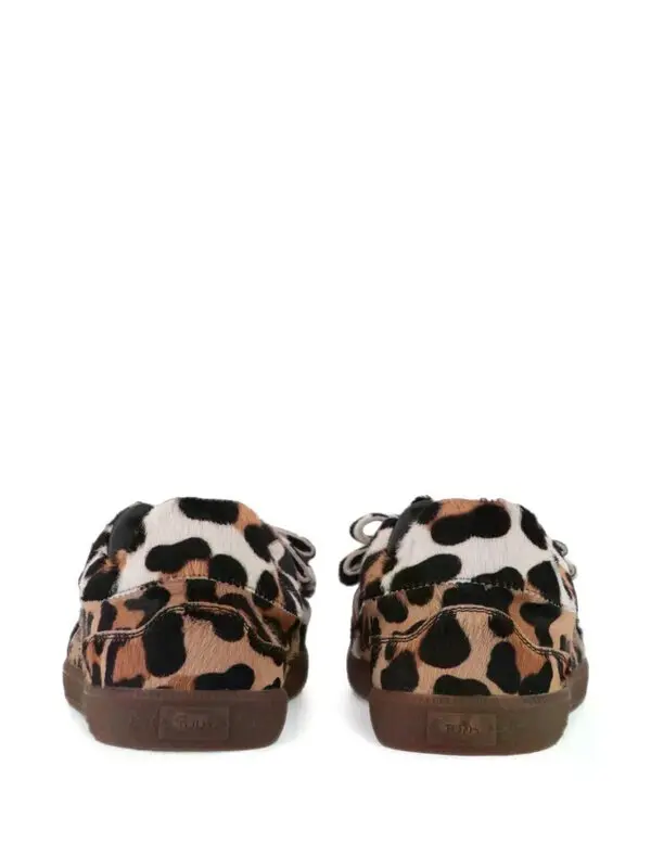 TOD'S Leopard-print Bow-detail Sneakers