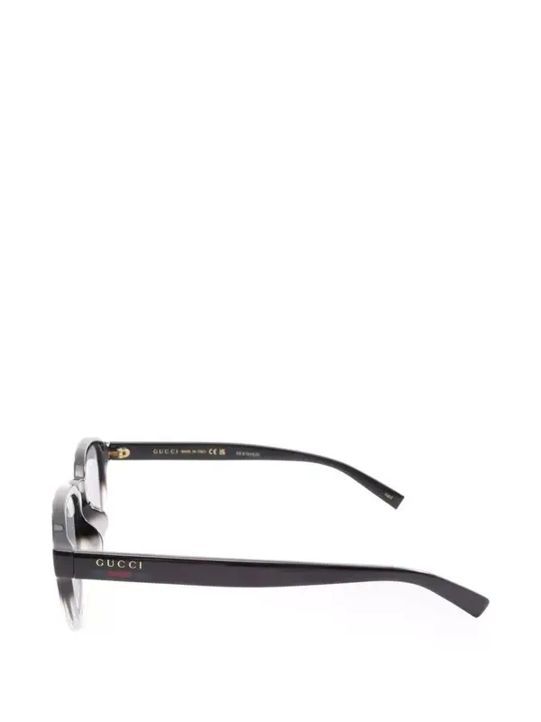 Gucci Round Frame Sunglasses With Logo Print