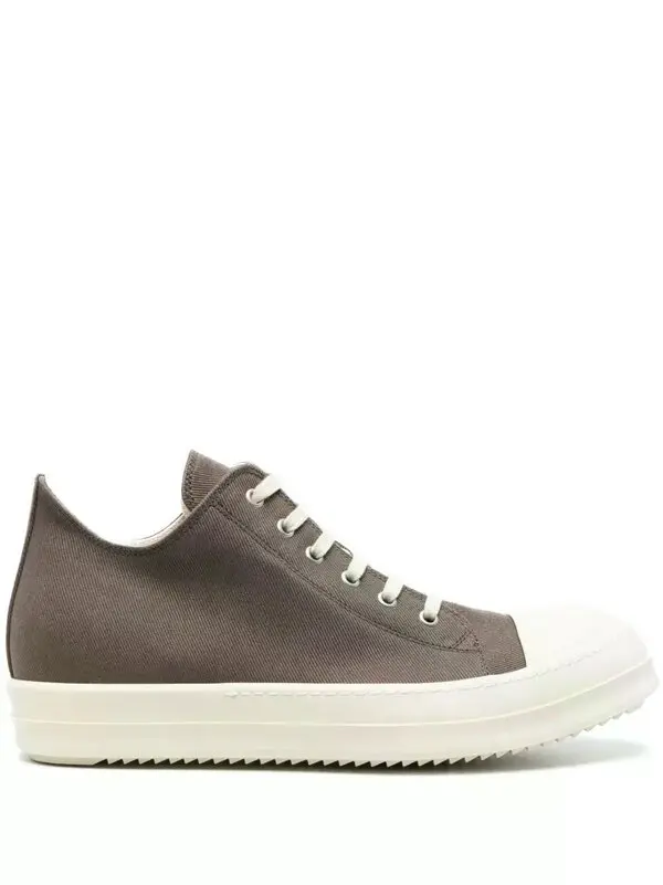 Rick Owens Strobe Twill Low-top Sneakers - Grey