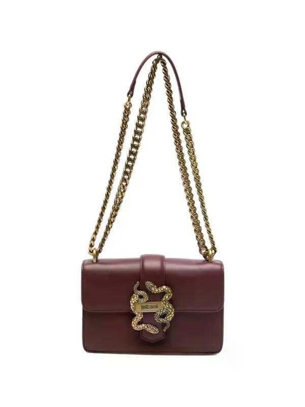 Just Cavalli Snake Plaque Chain-strap Shoulder Bag