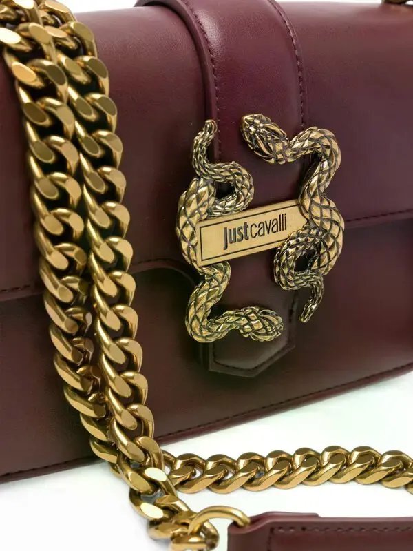 Just Cavalli Snake Plaque Chain-strap Shoulder Bag