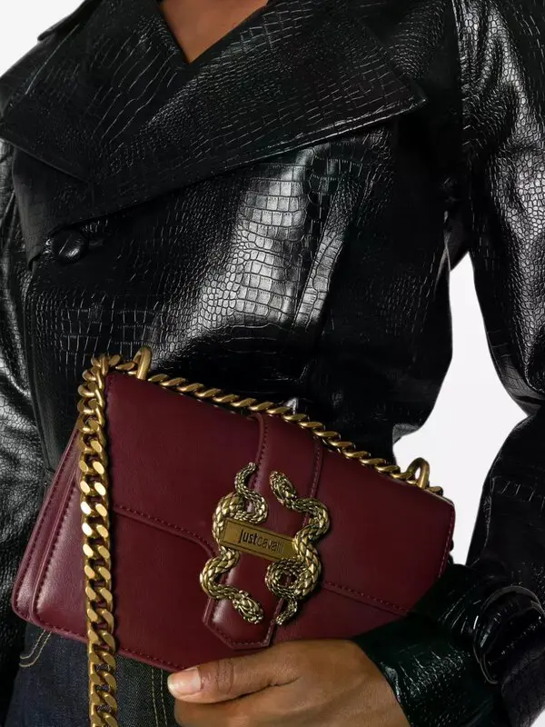 Just Cavalli Snake Plaque Chain-strap Shoulder Bag - Red