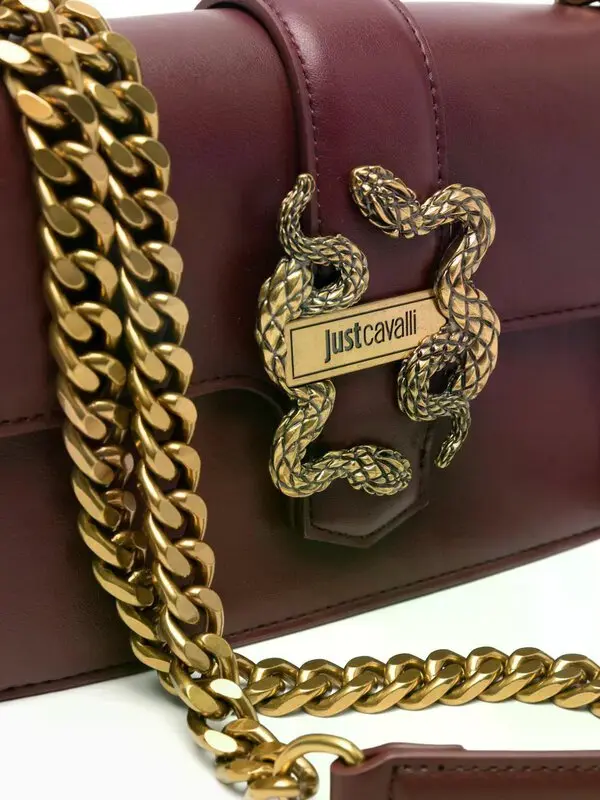 Just Cavalli Snake Plaque Chain-strap Shoulder Bag
