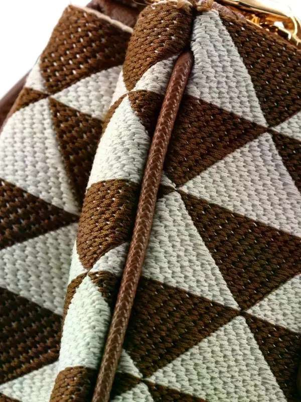 Prada Galleria Double Zip Printed Fabric Mini Tote Bag
