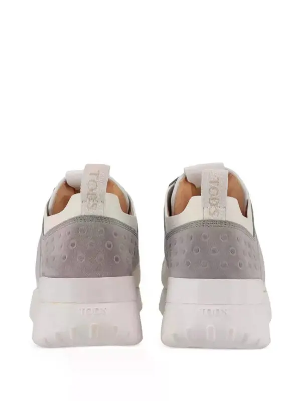 TOD'S Perforated Detail Lace-up Panel Sneakers - Grey