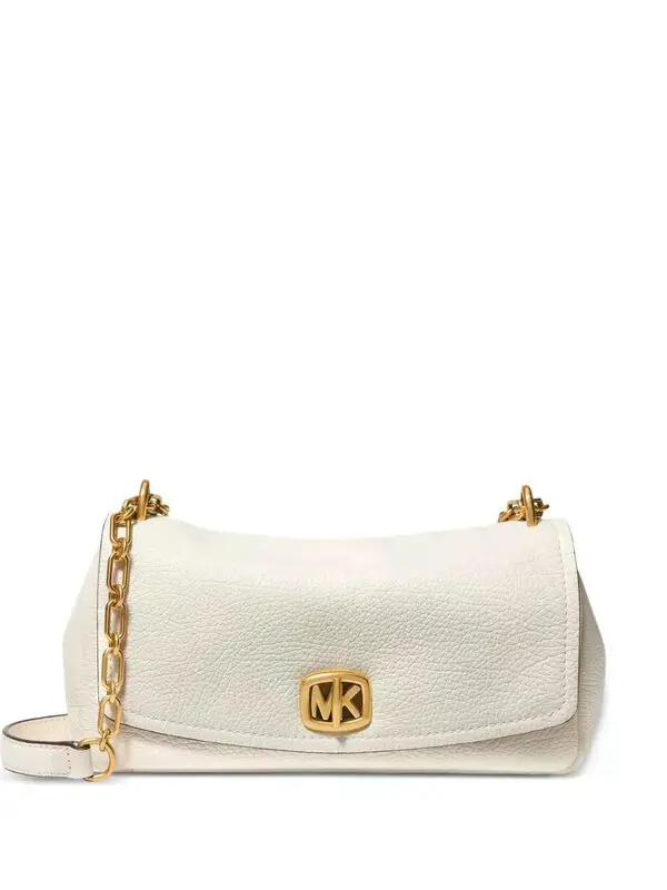 Michael Kors Bryant Small Convertible Shoulder Bag In Textured Leather - Neutrals