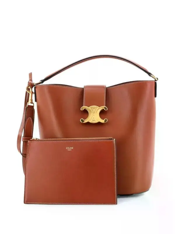 Celine Louise Bag Leather Medium Bucket Bag