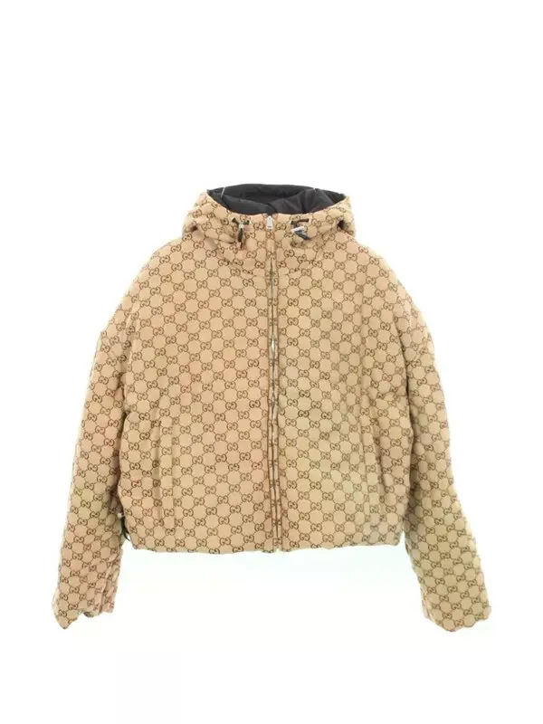 Gucci 2010s Gg Reversible Hooded Jacket