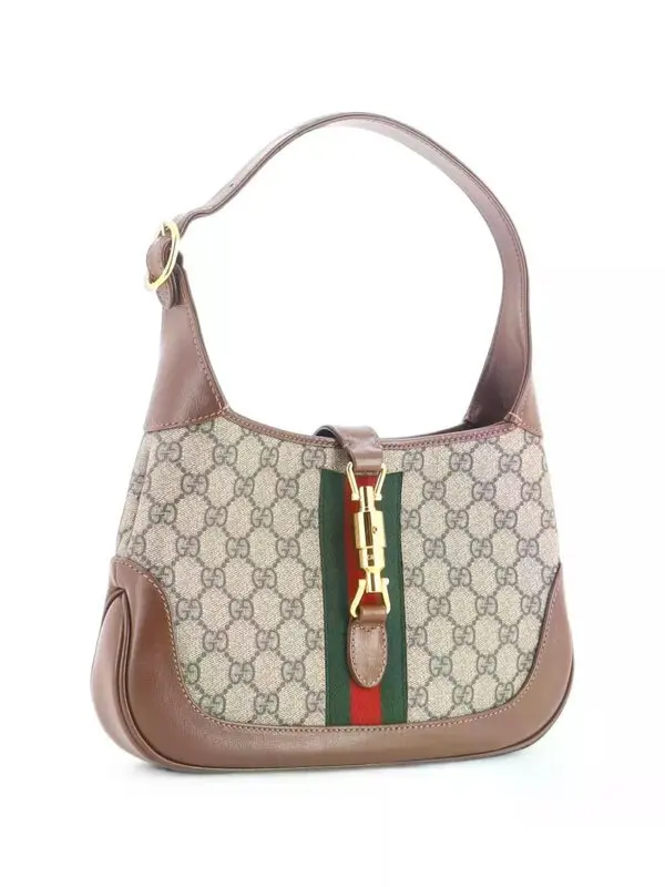 Gucci Jackie 1961 Gg Coated Canvas Small Hobo Bag