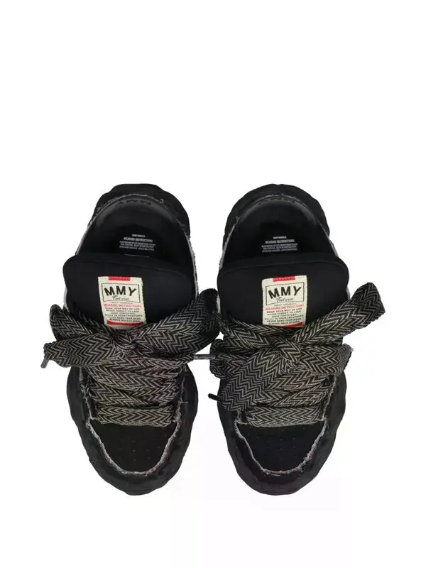 Mihara Yasuhiro Wayne Puffer Og Sole Patterned Lace Canvas Low-top Sneakers