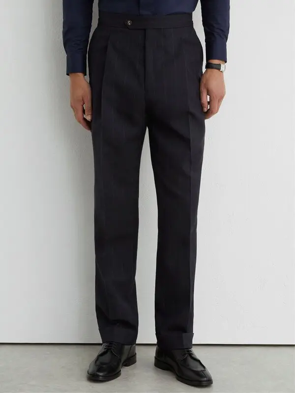 REISS Classic Fit Wool Pinstripe Suit Trousers