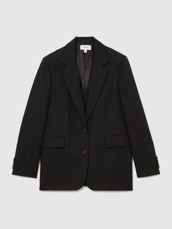 REISS Petite Wool Pinstripe Single-breasted Blazer