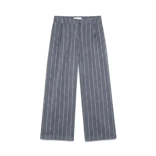 RITA ROW Muga Pinstriped Wide Leg Tailored Pants