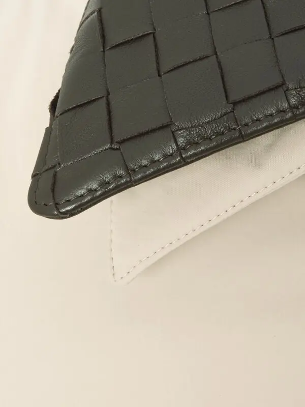 Bottega Veneta Intrecciato Leather-trimmed Recycled-shell Down Jacket