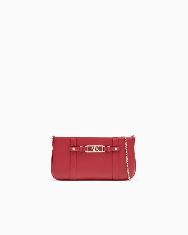 Armani Exchange Mini Bag With Chain Strap - Red