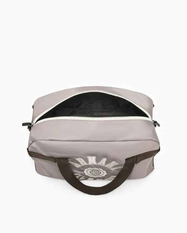 Armani Exchange Holdall In Coated Fabric