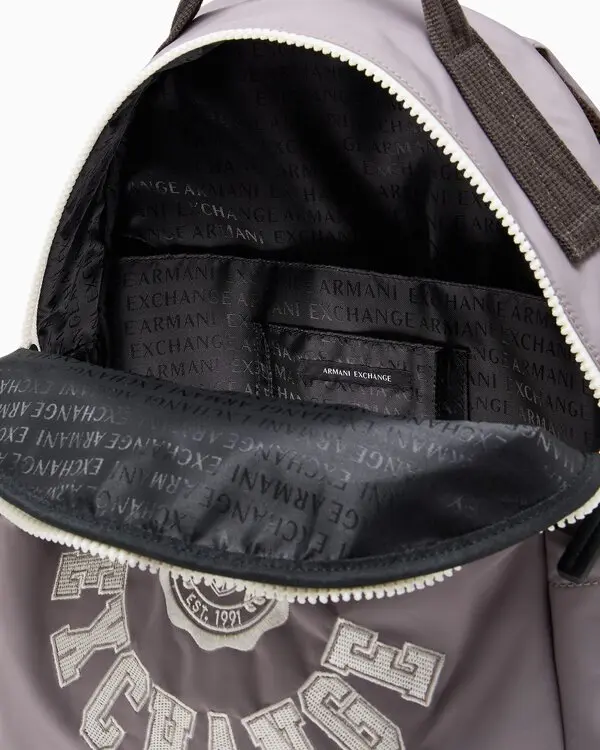Armani Exchange Backpack In Coated Fabric