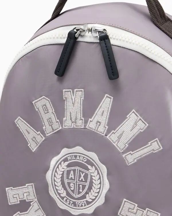 Armani Exchange Backpack In Coated Fabric
