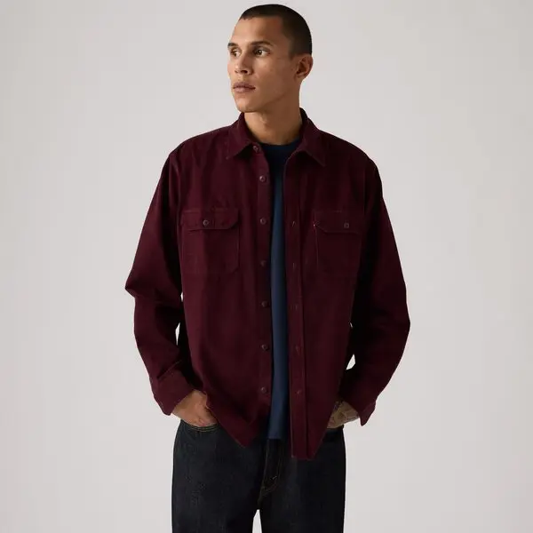 LEVI'S Jackson Corduroy Worker Overshirt - Red