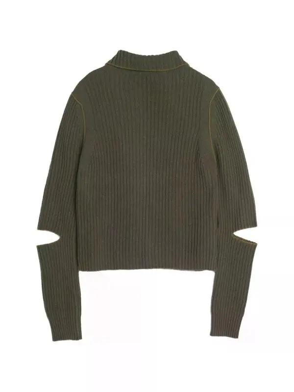 You Must Create Peeka Ribbed-knit Sweater - Green