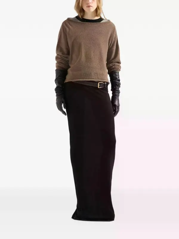 7 For All Mankind Boat-neck Cropped Sweater