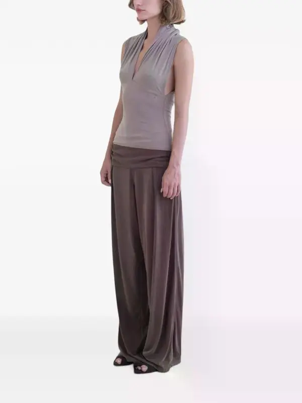 BELLE ANNA Twyla V-neck Top - Grey