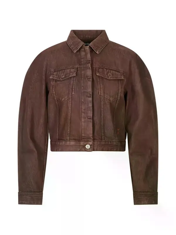 Jacquemus De-nîmes Ovale Denim Jacket - Brown