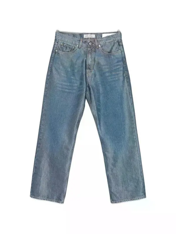 Our Legacy Faded-effect Straight-leg Jeans - Blue