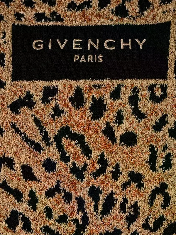 Givenchy Leopard-print High-neck Mini Dress
