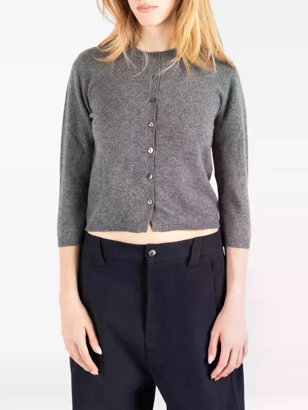 SOCIETE ANONYME Ingrid Button-up Cropped Cardigan - Grey