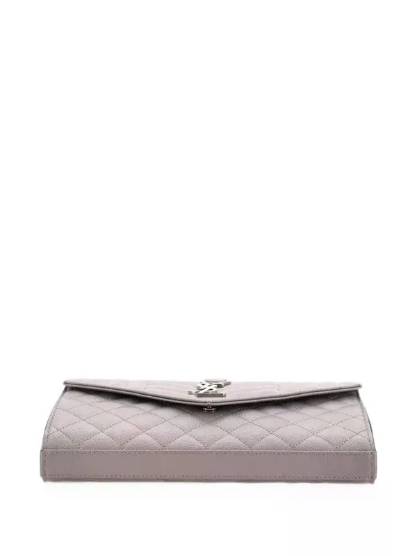 Saint Laurent Classic Monogram Chain Wallet Mixed Matelassé Leather Medium Crossbody Bag
