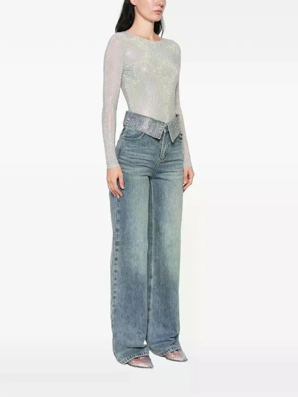 TWENTY FOURHAITCH Crystal Embellished Long-sleeve T-shirt