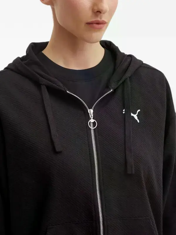 PUMA Logo-embroidered Zip-up Hoodie