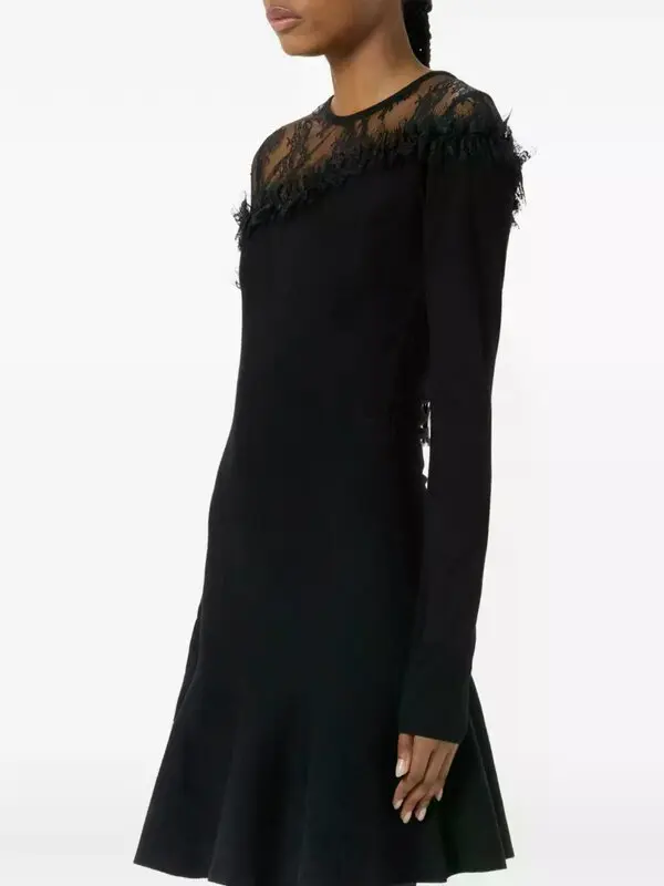 Blumarine Lace-panelled Ruffled Midi Dress