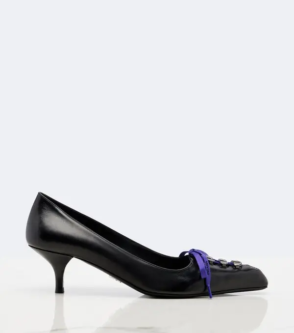 Prada Bow-detail Leather Pumps
