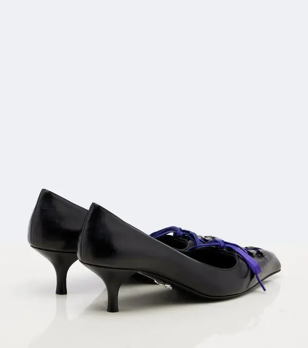 Prada Bow-detail Leather Pumps