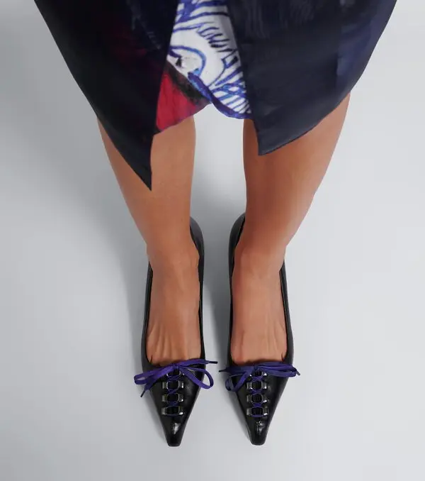 Prada Bow-detail Leather Pumps