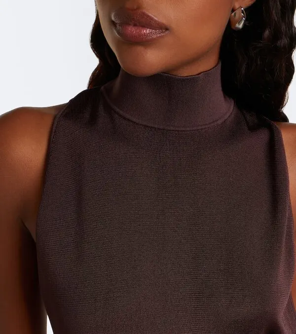 DE LA VALI Belted Embellished Minidress