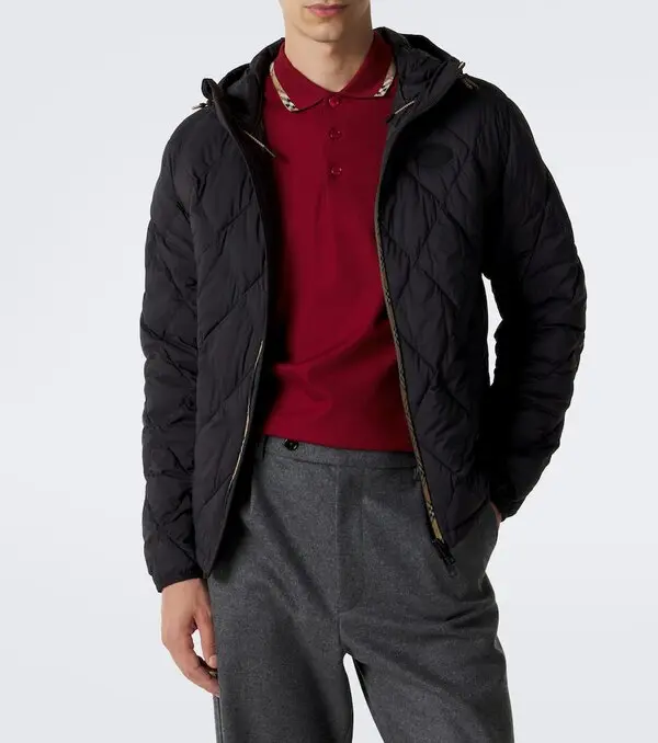 Burberry Check Hooded Quilted Jacket