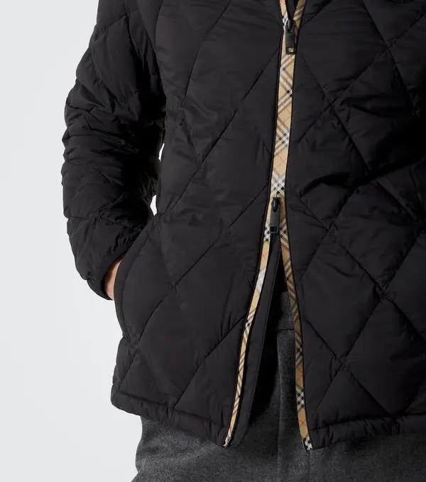 Burberry Check Hooded Quilted Jacket