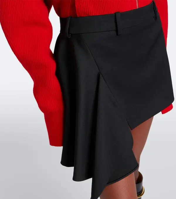 Givenchy Draped Wool Miniskirt