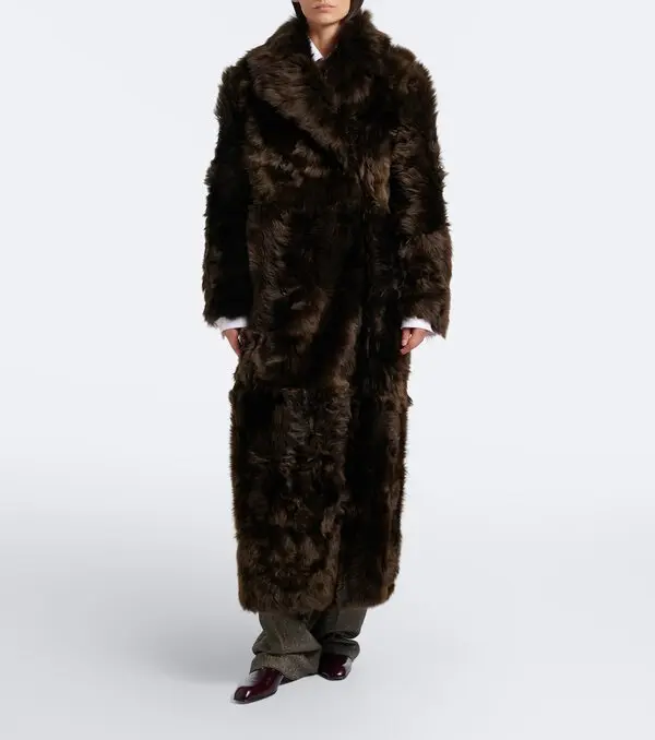 YVES SALOMON Double-breasted Shearling Coat