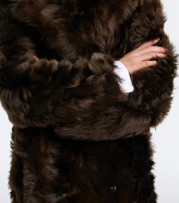 YVES SALOMON Double-breasted Shearling Coat