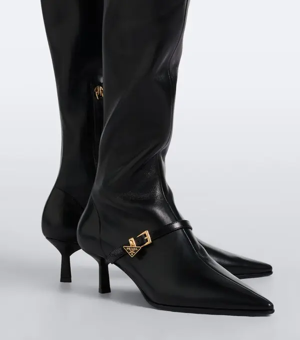 Prada Leather Knee-high Boots