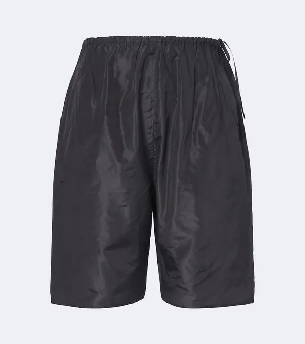 Prada Silk Taffeta Bermuda Shorts - Grey
