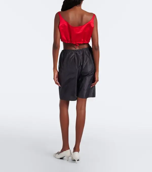 Prada Silk Taffeta Bermuda Shorts