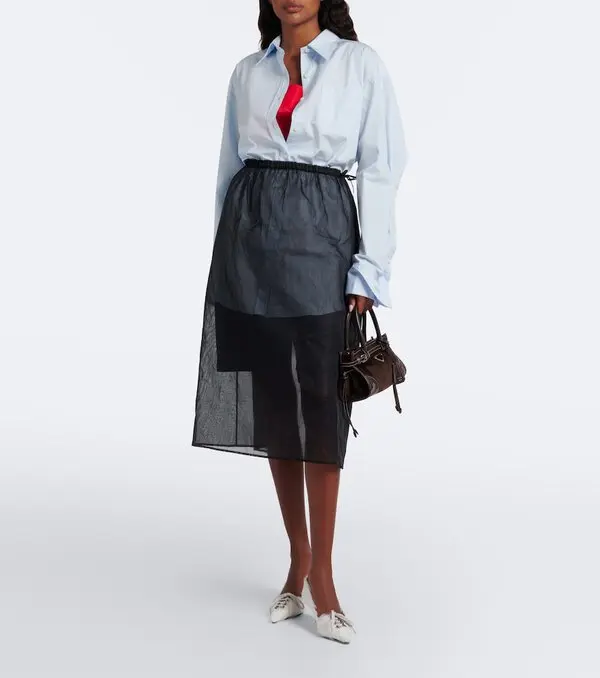 Prada Silk Taffeta Bermuda Shorts