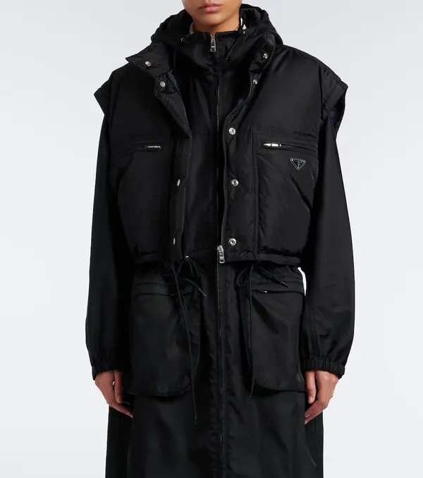 Prada Re-nylon Cropped Down Jacket