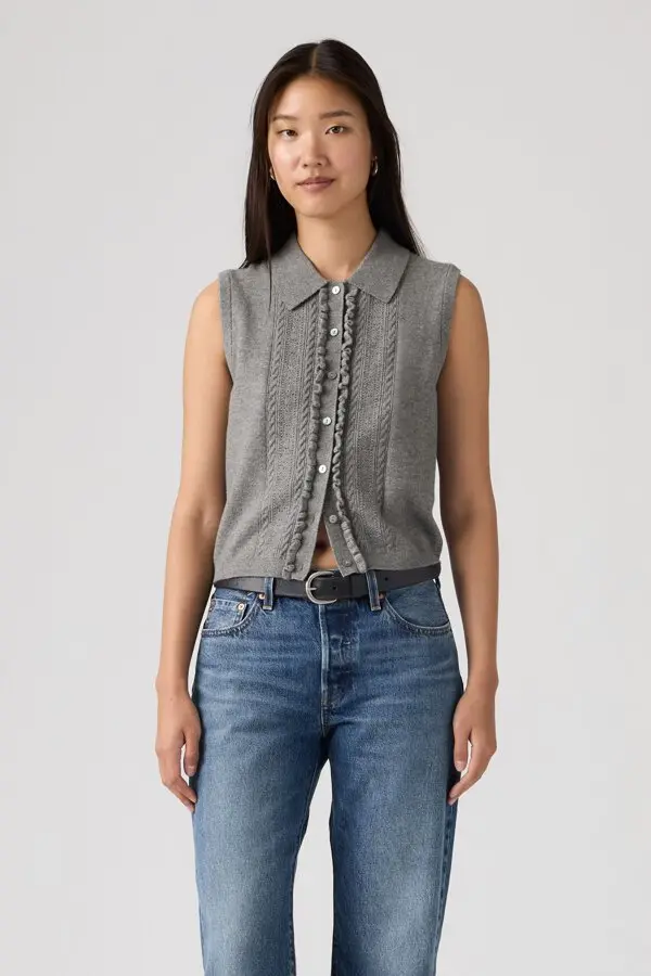 LEVI'S Supersoft Mini Ruffle Vest Top