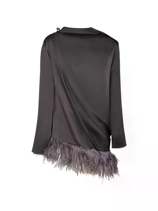 Fabiana Filippi Feather-trim Draped Top